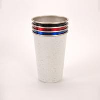 China 16oz Single Wall Metal Pint Cup Beer Mug, Stainless Steel Party Cup With Colorful,Christmas Hot Sell Wine Cup Tumbler for sale