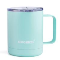 China 14 oz Double Wall Stainless Steel Vacuum Insulated Sip Through Lid Multiple Colors BPA Free for sale