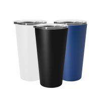 China 16 oz Tumbler Cup Stainless Steel Vacuum Insulated Coffee Beer Pint Cup With Lid for sale