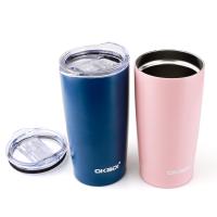 China 20 oz Travel Double Wall Insulated  Matte Coffee Tumbler Cups With Straw Wholesale for sale
