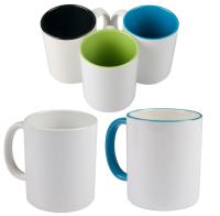 China travel mug 11 oz vacuum tumbler cup Custom Ceramic White Coffee Mug For Sublimation for sale