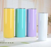 China Multi Color Customized 20OZ Straight Skinny Sublimation Blanks Tumbler Cups In Bulk Sublimation for sale
