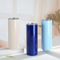 China Multi Color Customized 20OZ Straight Skinny Sublimation Blanks Tumbler Cups In Bulk Sublimation for sale