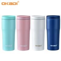 China 480ml New design and convenient Coffee Mug Double Wall Stainless Steel Vacuum Tumbler with Lid Car Mug for sale