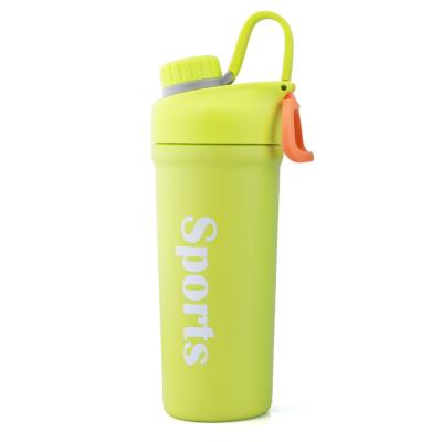 China 600ml Vacuum Flask Insulated Shaker Flask Hot Water Bottle Double Walled Travel Car Thermos Shake Cup for sale