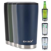 China OKADI 16oz Double Walled Eco Friendly Travel 304 Stainless Steel Vacuum Modern Mug with Lid for sale