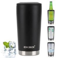 China ChinaSupply Accept Customization 16oz Vacuum Stainless Steel Mugs Cup  With Lid Popular Beer Tumbler for sale