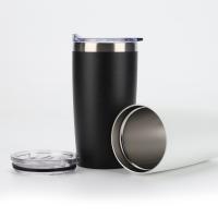 China Factory Wholesale 600ml Double Wall Stainless Steel Thermos Vacuum Coffee Mug with Lid for sale