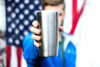 China Hot selling  720ml Eco friendly Stainless Steel Vacuum Flask Outdoor Mug with Transparent Lid for sale