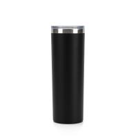 China Customized Double Wall Stainless Steel Vacuum Flask Travel Mug with Slide Lid and Straw for sale