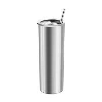 China Popular Stainless Steel Vacuum Flask Skinny Tumbler Travel Straight Mug with Straw for sale