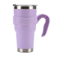 China 900ML Stainless Steel Insulated Tumbler Cup Double Wall Vacuum Travel Coffee Mug with Handle Sliding Lid for sale