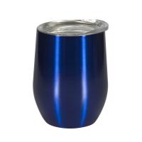China 12oz Customized Stainless Steel Vacuum Insulated Wine Tumbler Coffee Mugs with Lid and Straw for sale