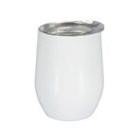 China 12oz Customized Stainless Steel Vacuum Insulated Wine Tumbler Coffee Mugs with Lid and Straw for sale