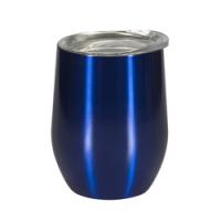 China 12oz Customized Stainless Steel Vacuum Insulated Wine Tumbler Coffee Mugs with Lid and Straw for sale