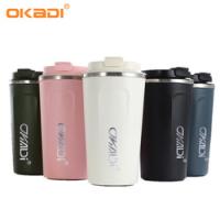 China Popular 500ml Stainless Steel Vacuum Flask Travel Coffee Tumbler Tea Mugs with Lid for sale