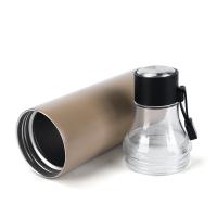 China Double Wall Stainless Steel Cup Water Bottle Thermos Vacuum Tea Flask Two Lid for sale