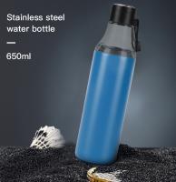 China Double Wall Stainless Steel Cup Water Bottle Thermos Vacuum Tea Flask Two Lid for sale