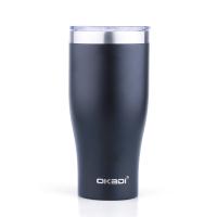 China Wholesale 600ml 900ml Big Capacity Vacuum Flask Travel Stainless Steel Coffee Mugs With Custom logo Pattern and Colors for sale