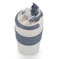 China New Design Cute Blue Custom Logo Vacuum Insulated Coffee Mugs Stainless Steel Coffee Mug Cup with Lid for sale
