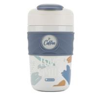 China New Design Cute Blue Custom Logo Vacuum Insulated Coffee Mugs Stainless Steel Coffee Mug Cup with Lid for sale