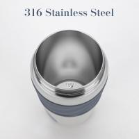 China Stainless Steel Custom Logo Travel Coffee Mugs Coffee Travel Mug Grey Cute Luxury Insulated Tumbler for sale