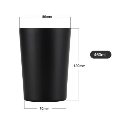 China 2022 Wholesale KA-084 460ml Double Wall Vacuum Coffee Mugs Stainless Steel Beer Cup for sale