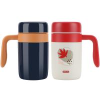 China Winter Warm Stainless Steel Vacuum Tea Cup with Lid Tumbler with Handle For Office for sale