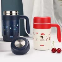 China Winter Warm Stainless Steel Vacuum Tea Cup with Lid Tumbler with Handle For Office for sale