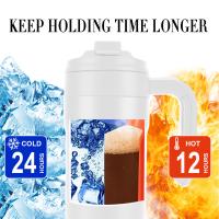 China Hot stainless steel mugs with handle for thermal insulation and cold protection for sale