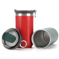 China Customized Factory Wholesale Double Wall Steel Vacuum Insulated Tumbler Thermos Travel Mugs with Lid for sale