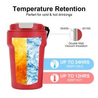 China 12oz Bpa Free Double Wall Steel Vacuum Flask Insulated Travel Tumbler Flask Coffee Mug for sale