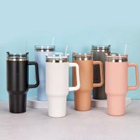 China 40 oz Stainless Steel Tumbler Customizable Double Wall Stainless Steel Vacuum Flask Mugs with Lid for sale