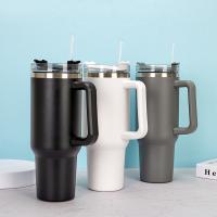 China 40 oz Stainless Steel Tumbler Customizable Double Wall Stainless Steel Vacuum Flask Mugs with Lid for sale