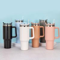 China 40 oz Stainless Steel Tumbler Customizable Double Wall Stainless Steel Vacuum Flask Mugs with Lid for sale