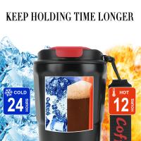 China 380ml BPA Free Double Wall Steel Vacuum Flask Insulated Travel Tumbler Flask Coffee Mug for sale