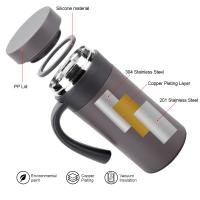 China 400ml Stainless Steel Tumbler with Handle Customizable Double Wall Stainless Steel Vacuum Flask Mugs with Lid for sale
