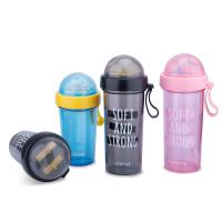 China New design Tritan Sport Gym Plastic Water Bottle double drink dual-use personality water cup milk Cup Bpa Free for sale
