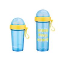 China New design Tritan Sport Gym Plastic Water Bottle double drink dual-use personality water cup milk Cup Bpa Free for sale
