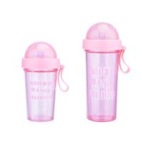 China New design Tritan Sport Gym Plastic Water Bottle double drink dual-use personality water cup milk Cup Bpa Free for sale