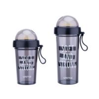 China 2019 Tik Tok Korea And Japan Hot Dual-Use Biodegradable Tritan Water Bottle,14OZ 20OZ Reusable Bubble Tea Strawberry Cup for sale