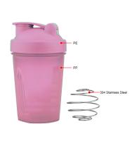 China Sport Custom Logo Design Protein Shaker With Mixer Ball Water Bottle Shaker Bottle For Gym Outdoor 400ml for sale