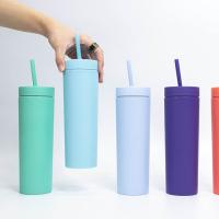 China 20 Oz 14 Oz 16oz 18 Oz Insulated Tumbler Vacuum Tumbler Mug Double Layer Straw Water Cups for sale