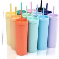 China 20 Oz 14 Oz 16oz 18 Oz Insulated Tumbler Vacuum Tumbler Mug Double Layer Straw Water Cups for sale
