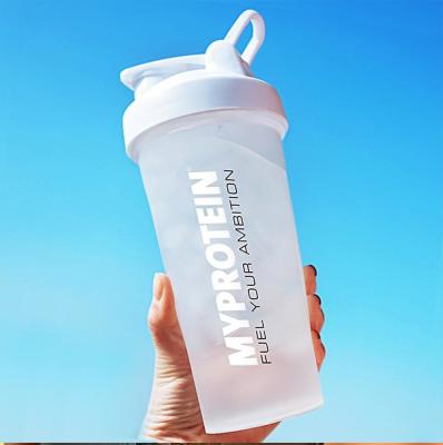 China 600ml Bpa Free Water Bottle With Custom Logo Plastic Shaker Protein Sport Shaker Bottle for sale