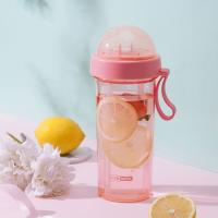 China Wholesale Cheap Creative Outdoor Sports Plastic Dual Use Drinking Straw Water Bottle for sale