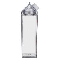 China 1000ML Reusable Custom Logo Transparent Clear Milk Carton Shaped Plastic Water Bottle for sale