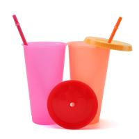 China 40 Oz 20oz 22oz 24oz Vacuum Tumbler Mug Plastic Reusable Plastic Juice Cups With Lid And Straw for sale