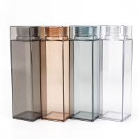 China 16 oz stainless steel insulated tumbler with lid Simple Transparent  Square Food Grade Plastic Water Bottle for sale