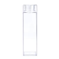 China 16 oz stainless steel insulated tumbler with lid Simple Transparent  Square Food Grade Plastic Water Bottle for sale